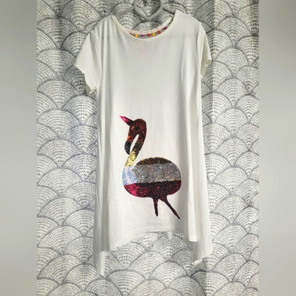 Poof Girl | Dresses | Cute Flamingo Unicorn Sequin Dress Girls Size ...